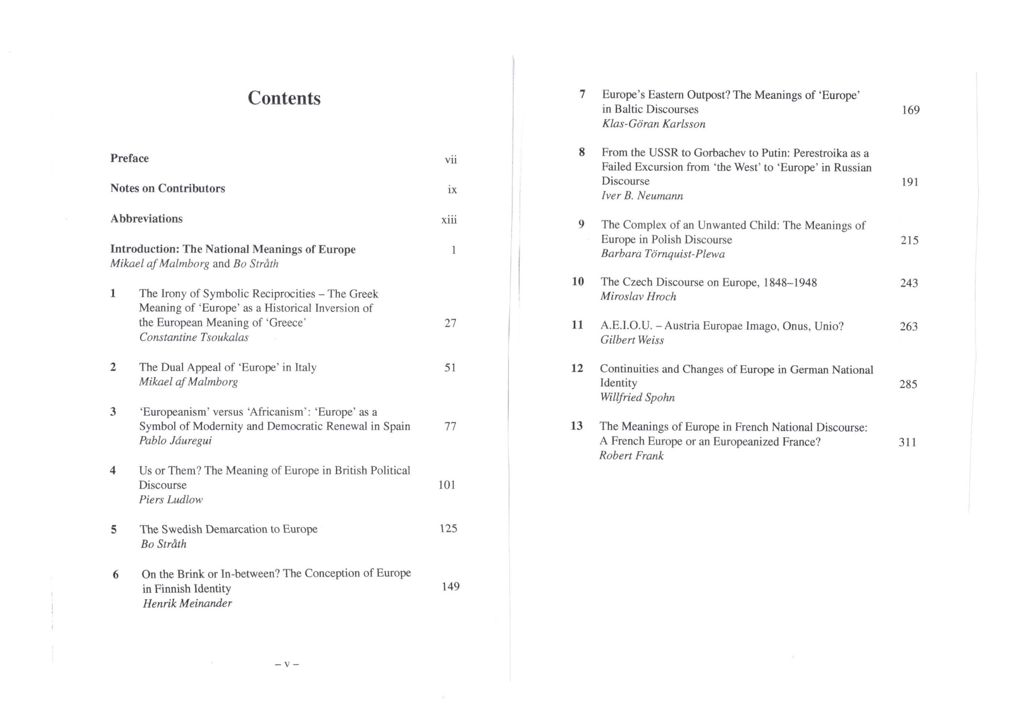 The Meaning of Europe - Bo Stråth