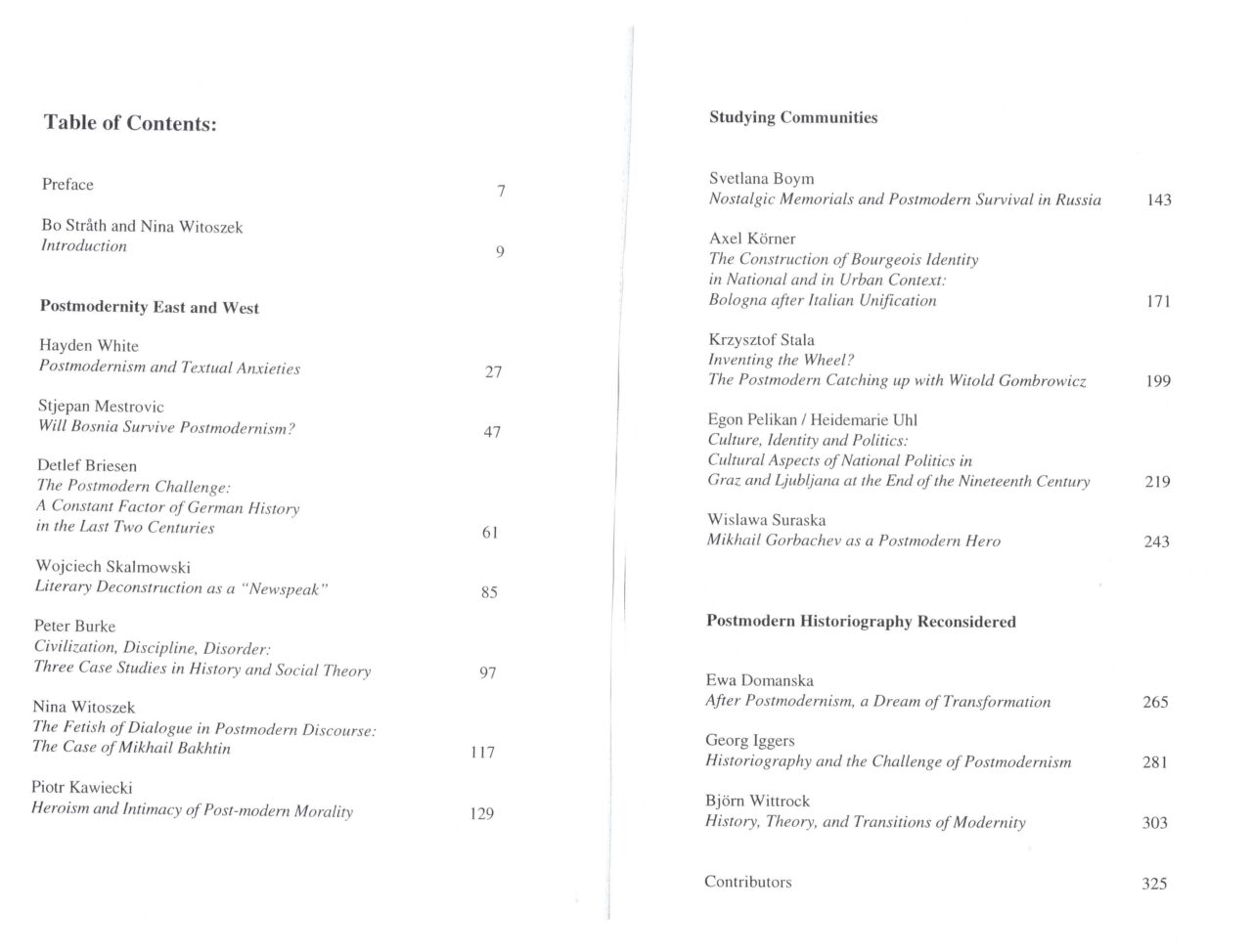 The Postmodern Challenge - Bo Stråth